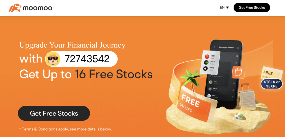 Moomoo Promotion: Get up to 16 Free Stocks!