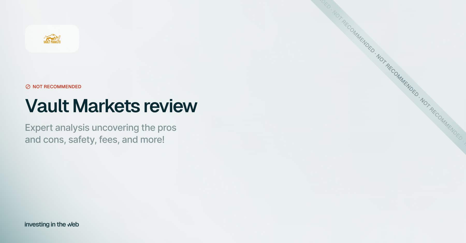 Vault Markets review: Is it a scam? 2025 Review