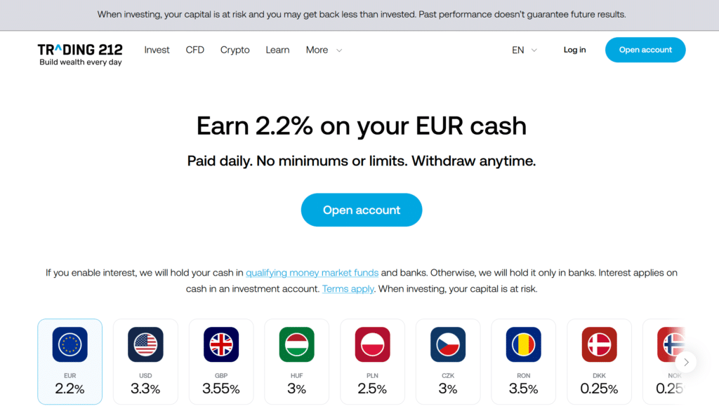 Trading 212 interest on cash: Is it safe? How does it work?