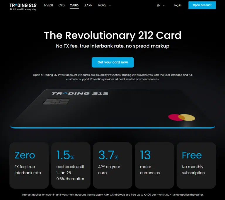 Trading 212 Card review: How does it work? Pros & Cons 2025