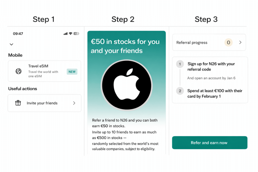 N26 promo code “franklil9880”: earn a €50 bonus (2026)
